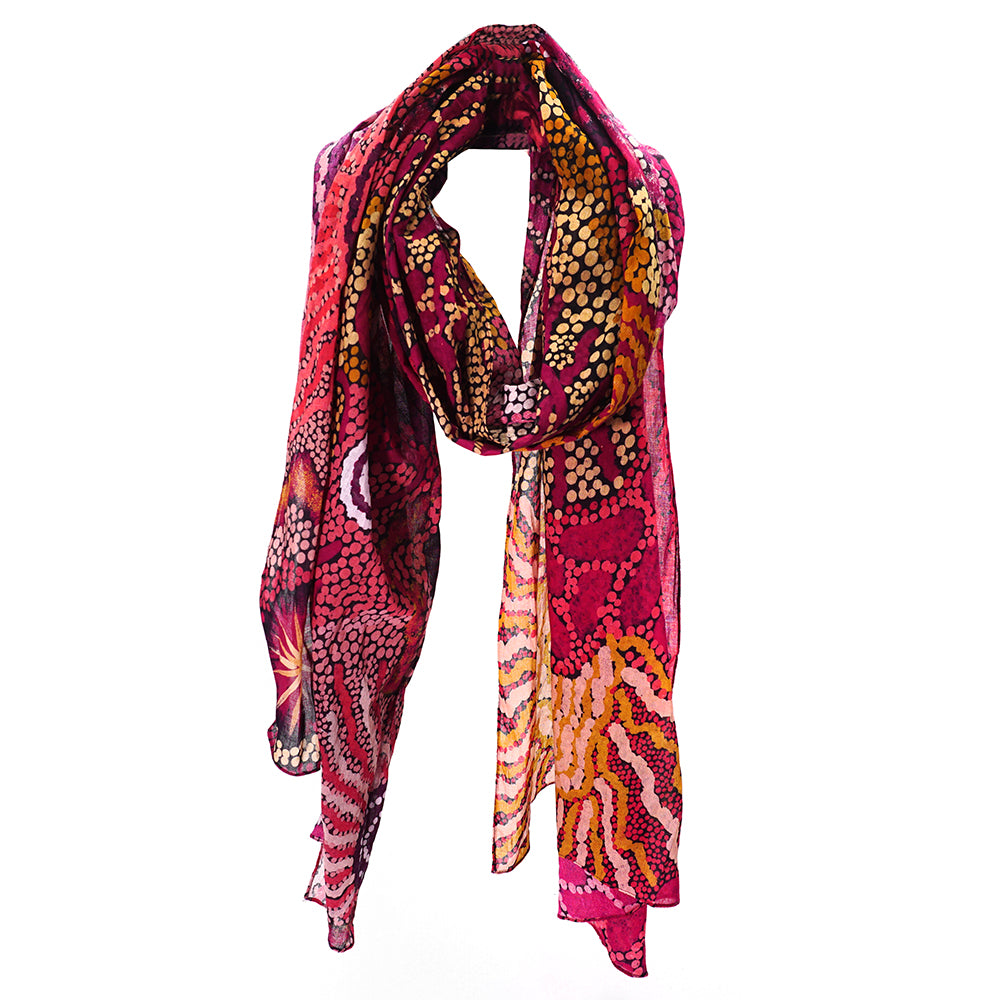 Indigenous Art Gifts Naarm | Damien & Yilpi Marks Scarf – The Fair Trader