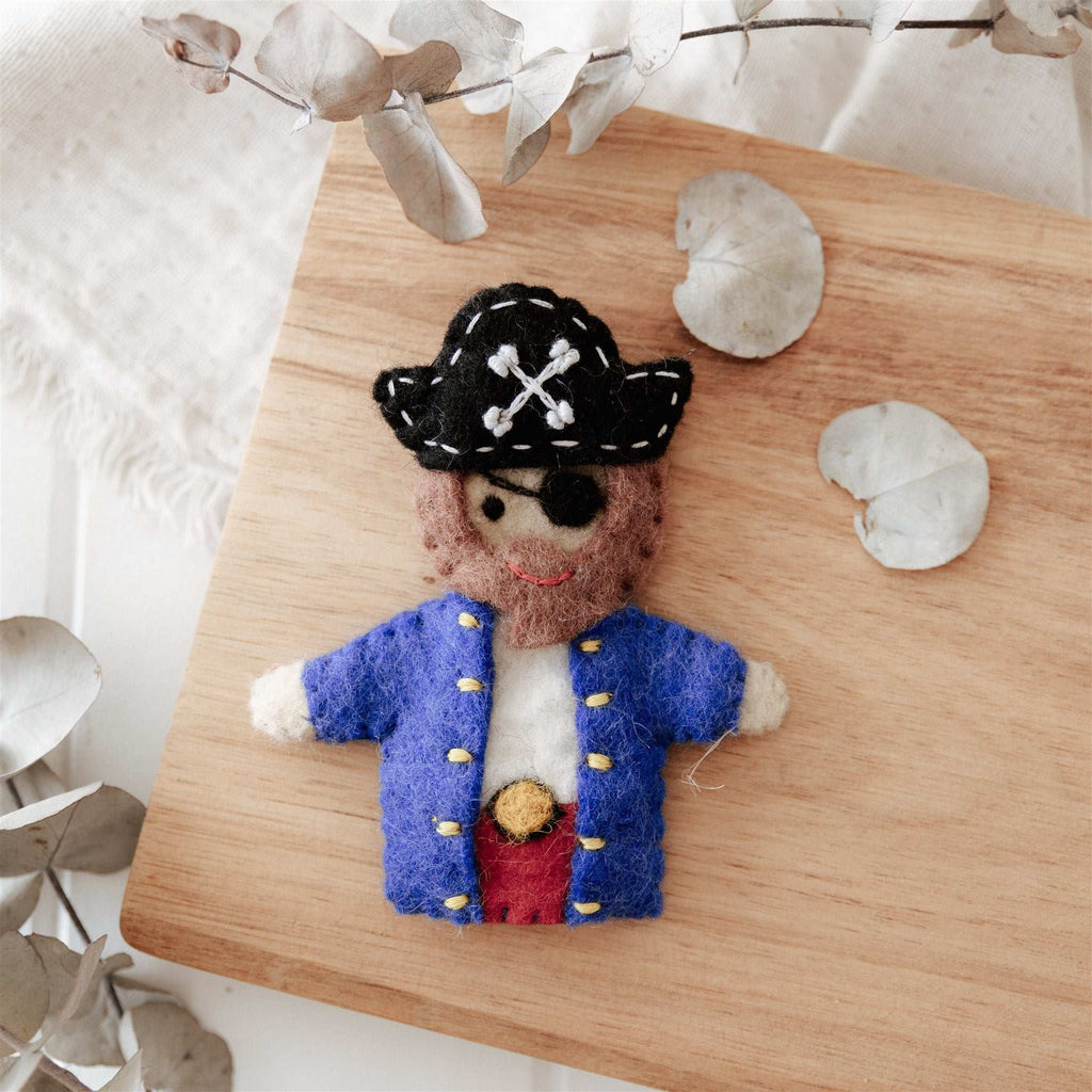 Pirate Captain Felt Finger Puppet | Natural Eco Toys Australia – The ...