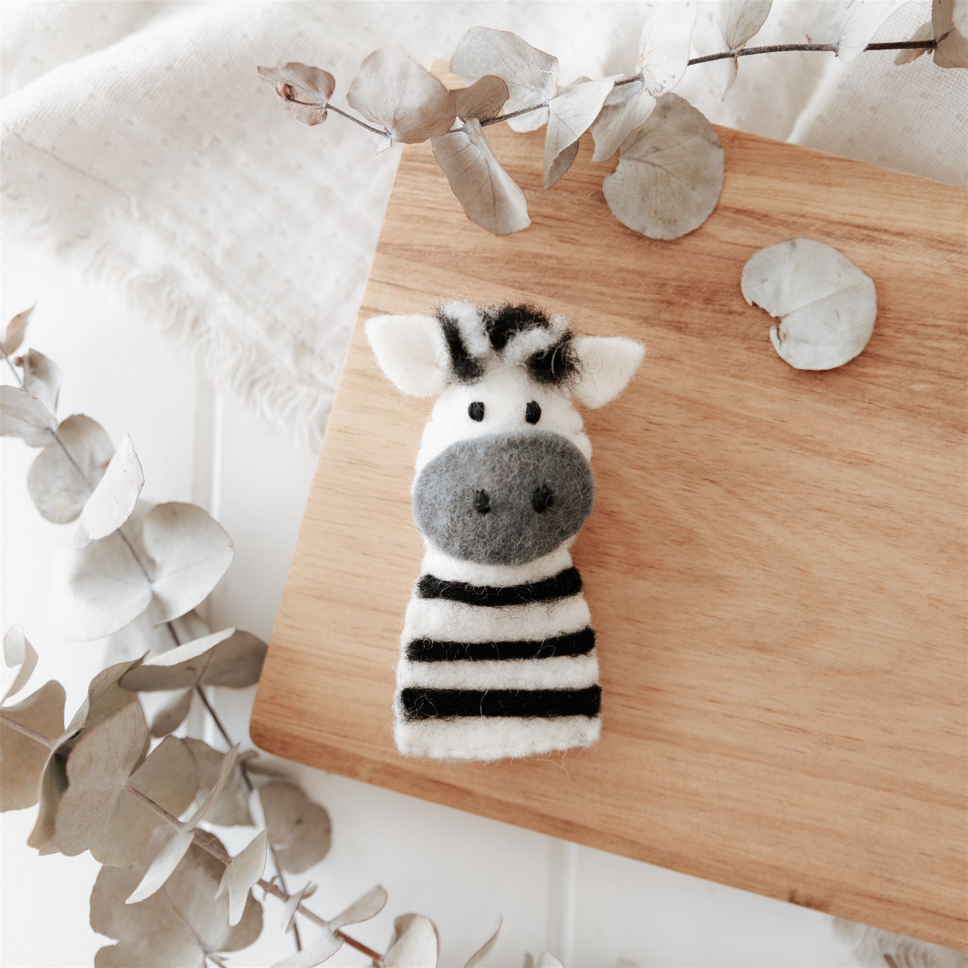 Zebra Felt Finger Puppet | Pashom Toys | Fair Trade Australia – The ...